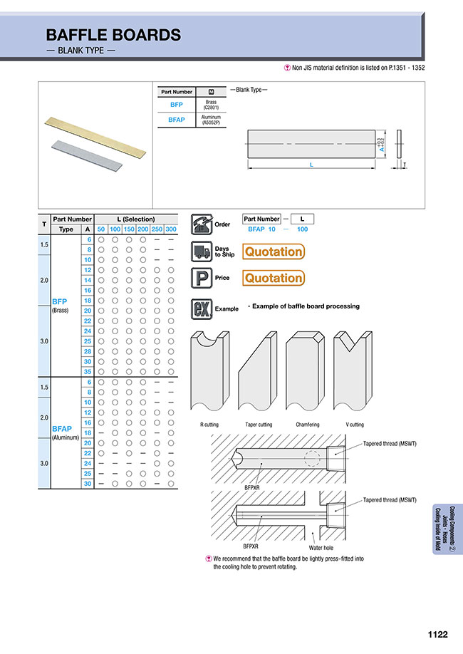 Baffle Board Blanks - Brass, Aluminum | MISUMI | MISUMI